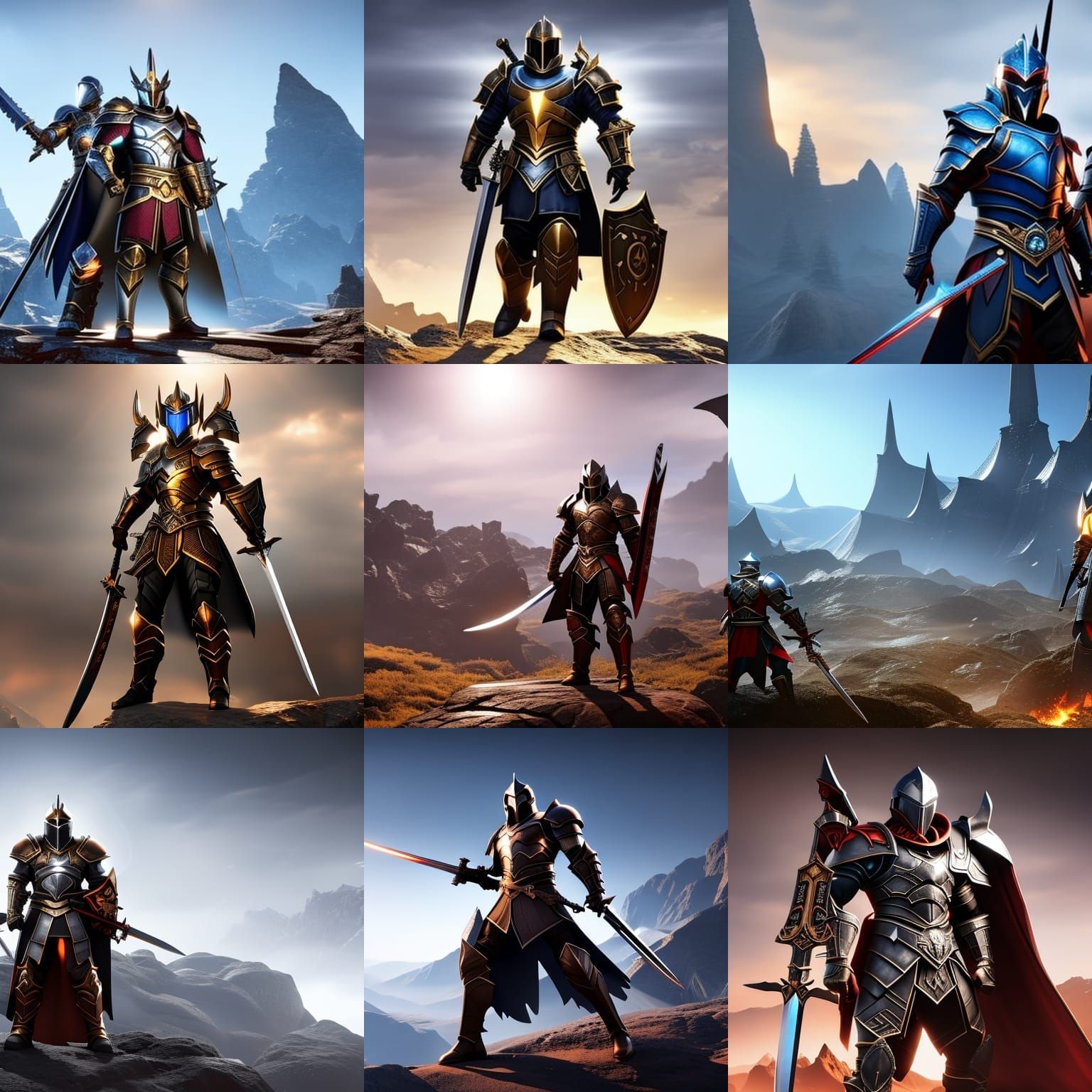 detailed knights - AI Generated Artwork - NightCafe Creator