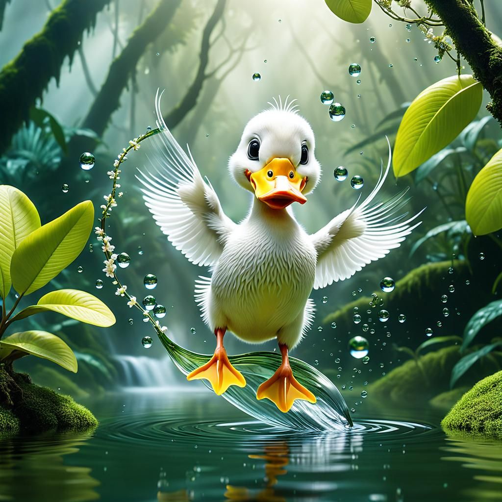 Duck, duck, practice fly... - AI Generated Artwork - NightCafe Creator