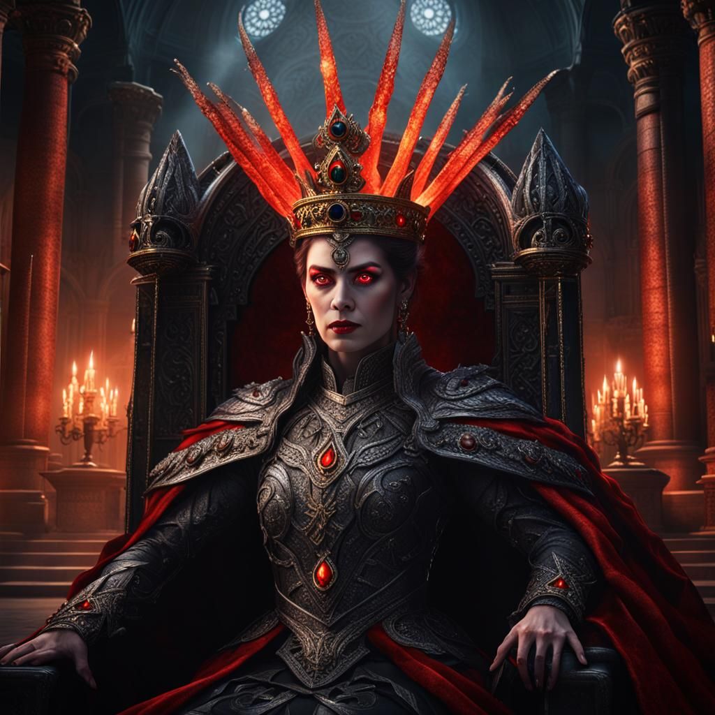 Photorealistic portrait of a majestic evil valkyrie queen. - AI ...