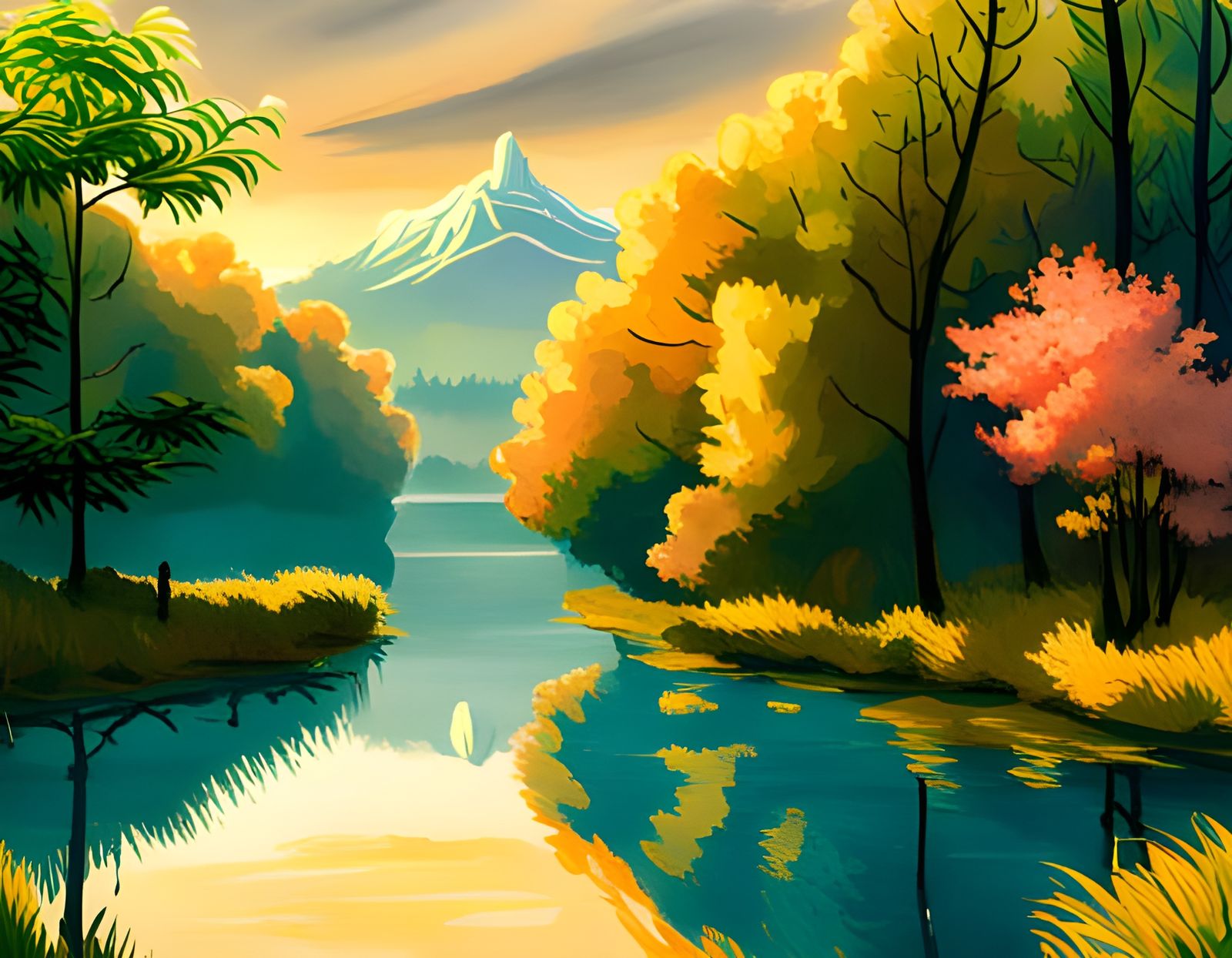Peaceful Zen Landscape! - AI Generated Artwork - NightCafe Creator