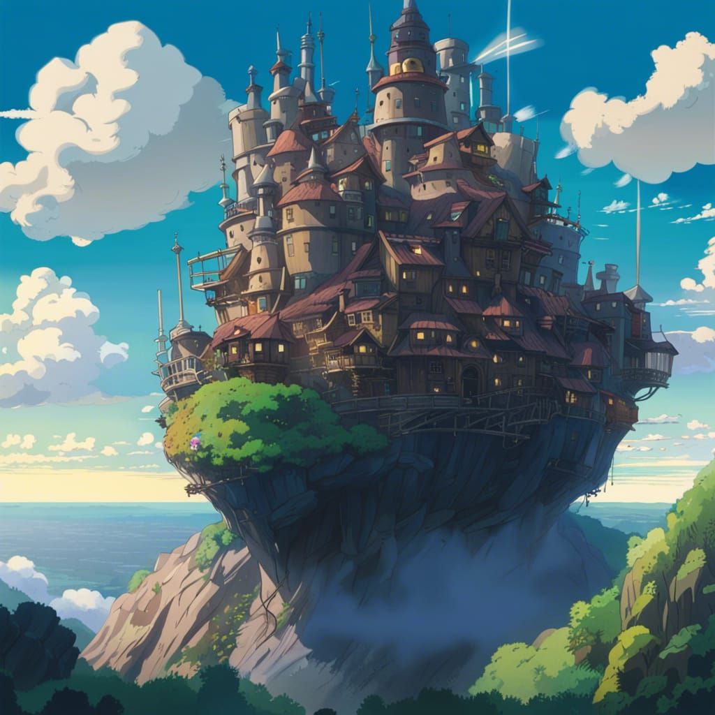 Ghibli Castle - AI Generated Artwork - NightCafe Creator