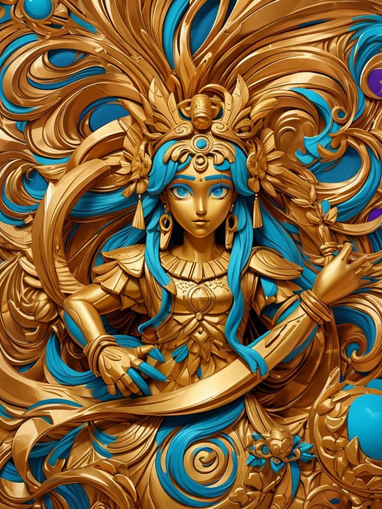 Greek Gods - Greek Gods in Vibrant Abstract Art