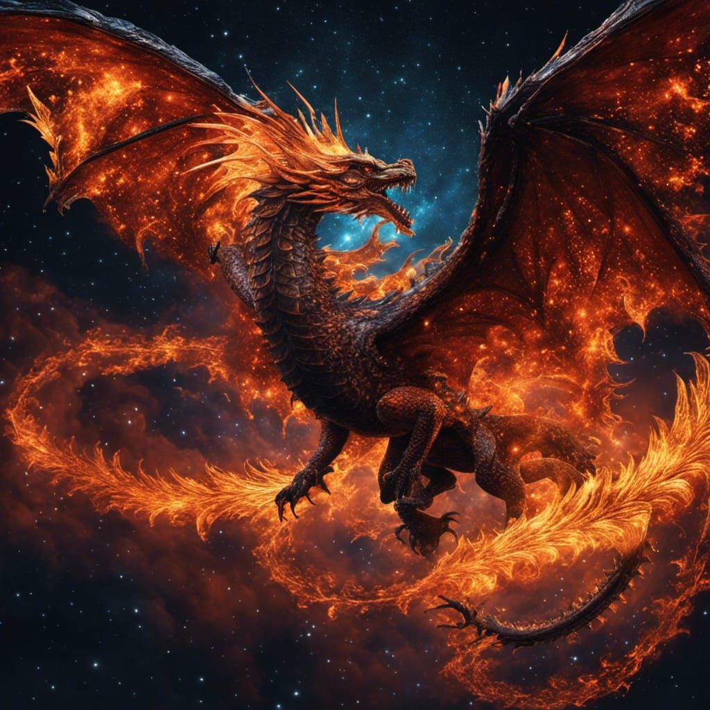 Ember Dragon - AI Generated Artwork - NightCafe Creator