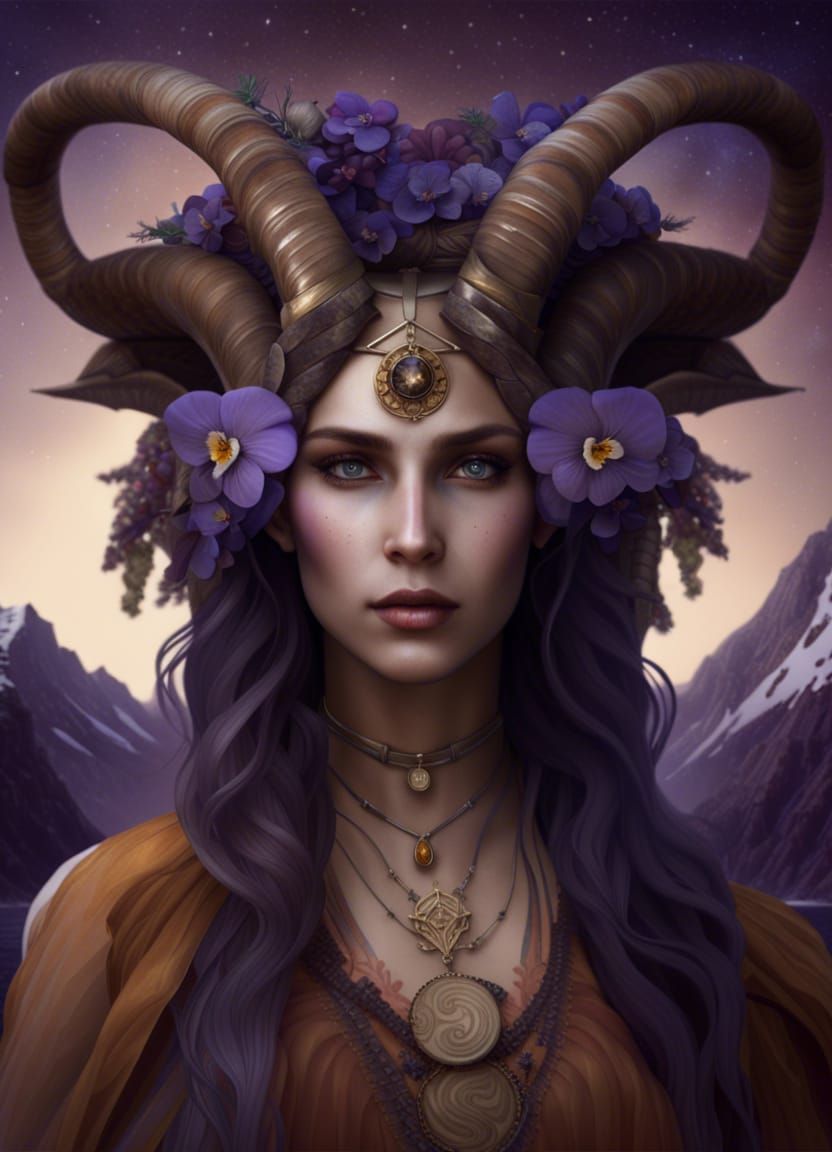 Goddess Capricorn - Zodiac Structure - AI Generated Artwork - NightCafe ...