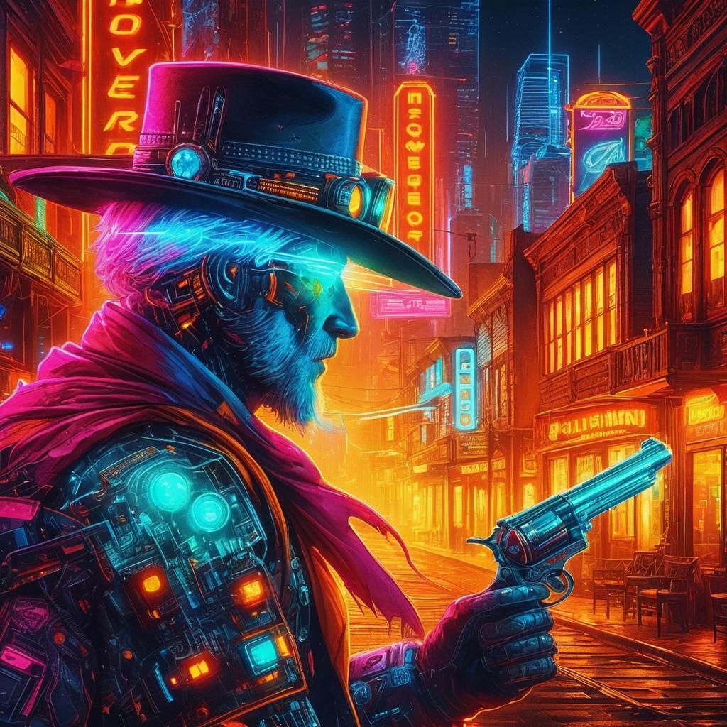 Future Old West 4 - AI Generated Artwork - NightCafe Creator