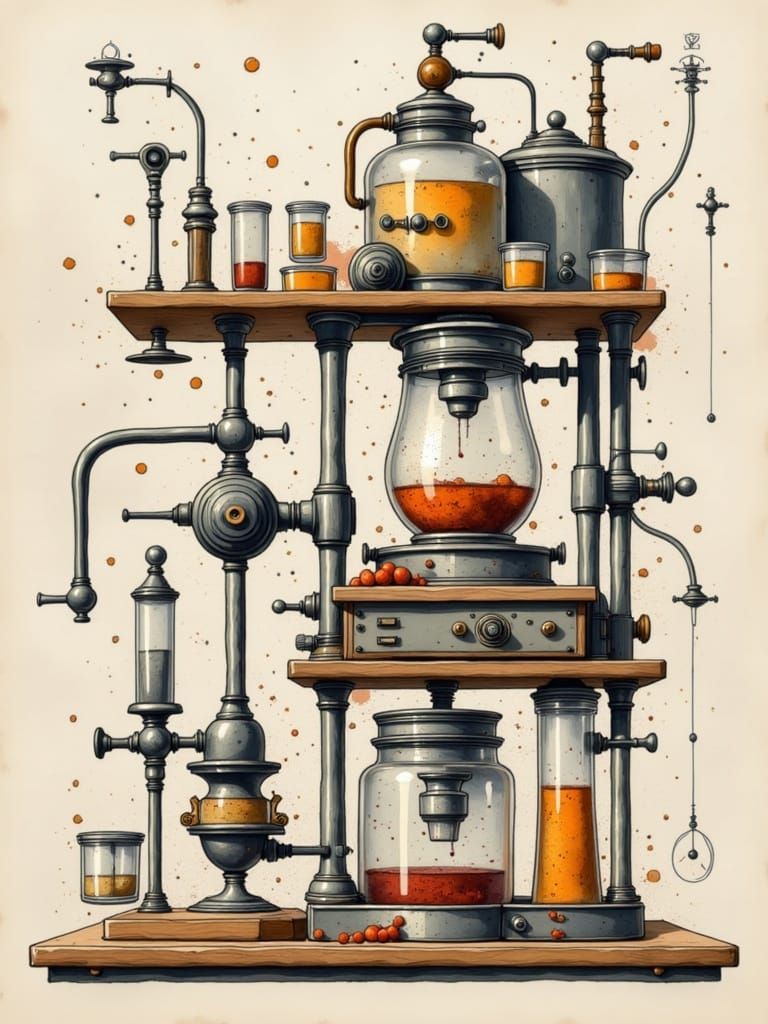 Rube Goldberg device for preparing breakfast on