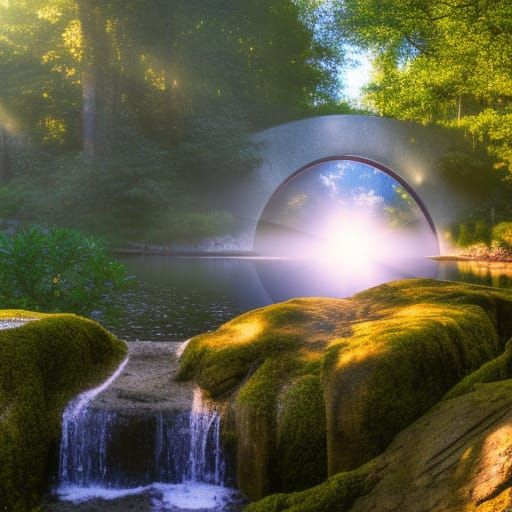 Crescent Bridge - AI Generated Artwork - NightCafe Creator