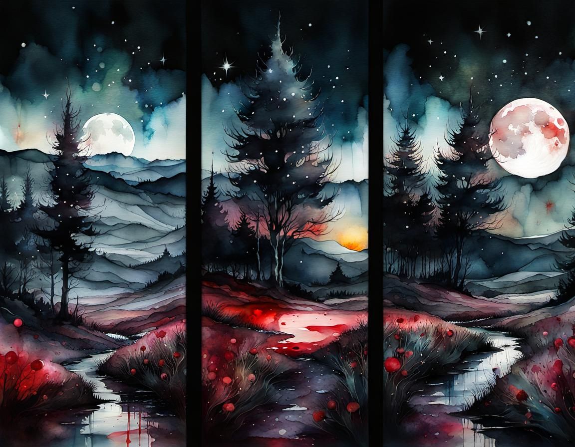 Dark landscape - AI Generated Artwork - NightCafe Creator