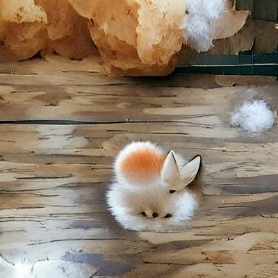 Cotton ball of fox fluff with ears - AI Generated Artwork - NightCafe ...