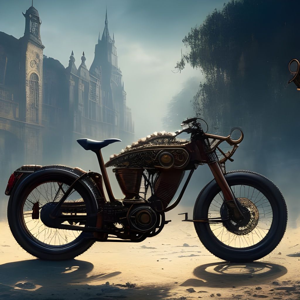 steampunk Bike - AI Generated Artwork - NightCafe Creator