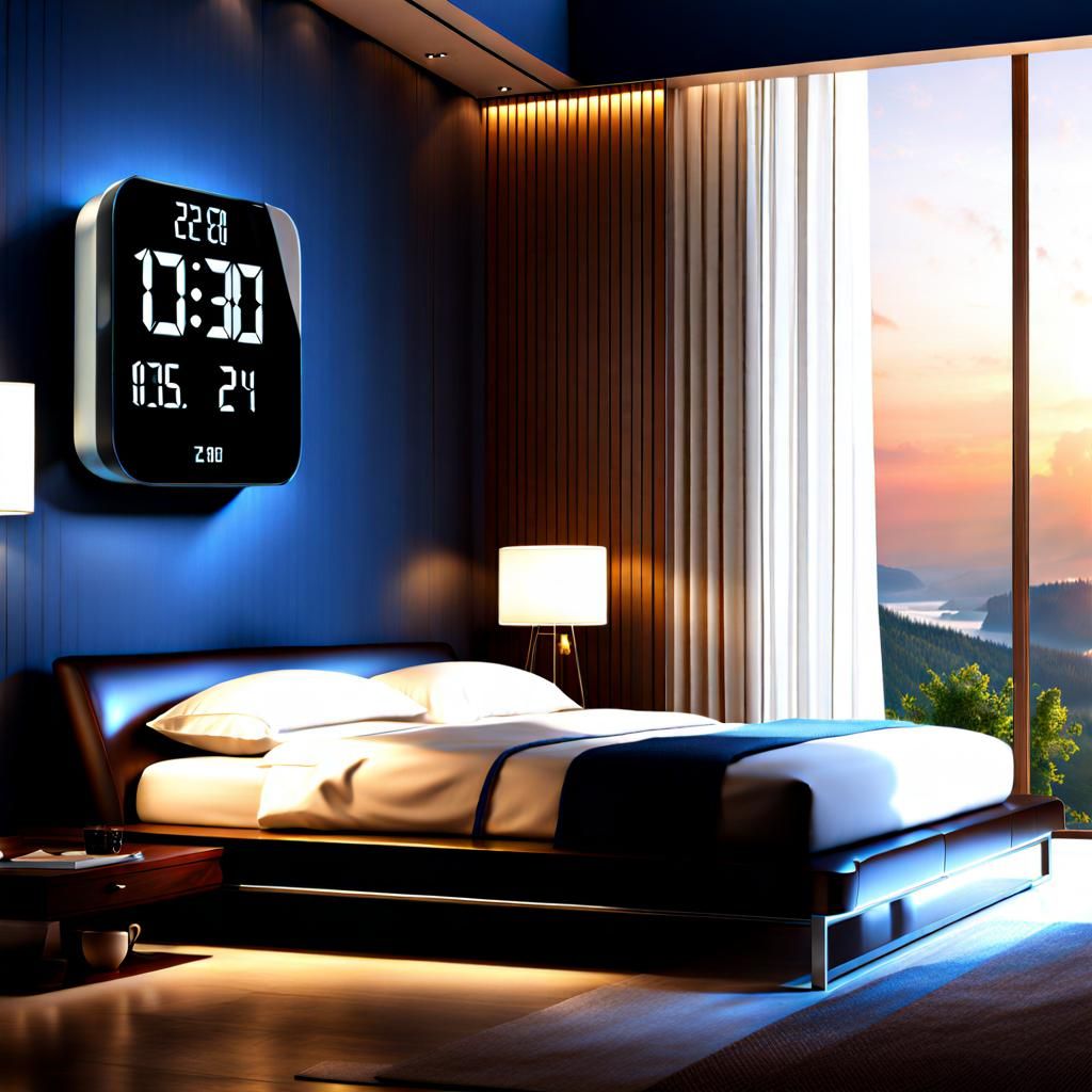 a bedside digital clock - AI Generated Artwork - NightCafe Creator