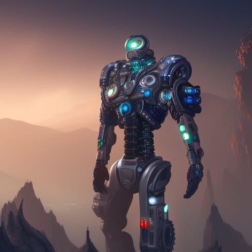 A cyborg in the making - AI Generated Artwork - NightCafe Creator