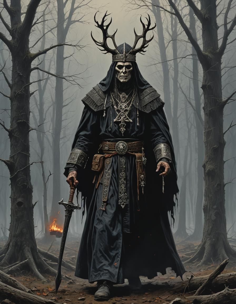folkhorror dark slavic pagan priest - AI Generated Artwork - NightCafe ...