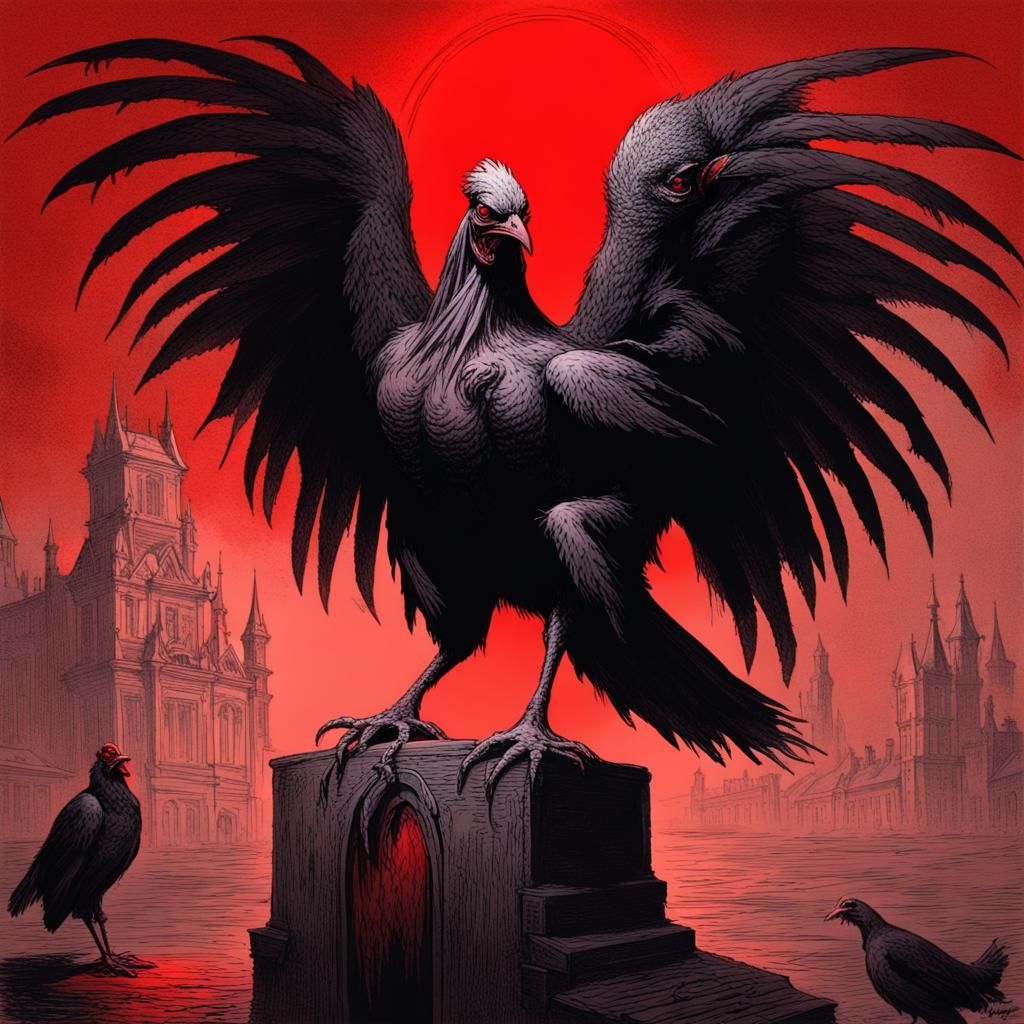 Vampire Chicken - AI Generated Artwork - NightCafe Creator