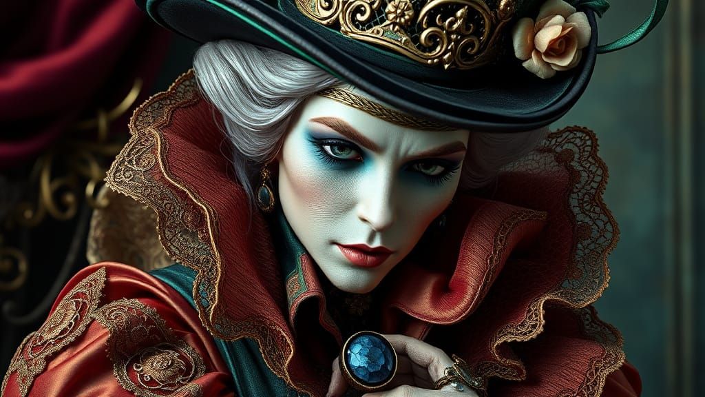 Luxurious Fantasy Figure in Vibrant Textures and C... - AI Art