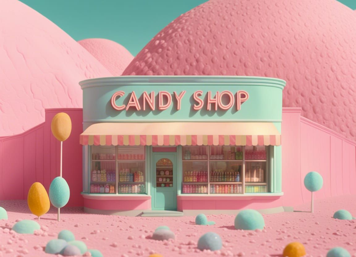 A candy shop on the moon II - AI Generated Artwork - NightCafe Creator