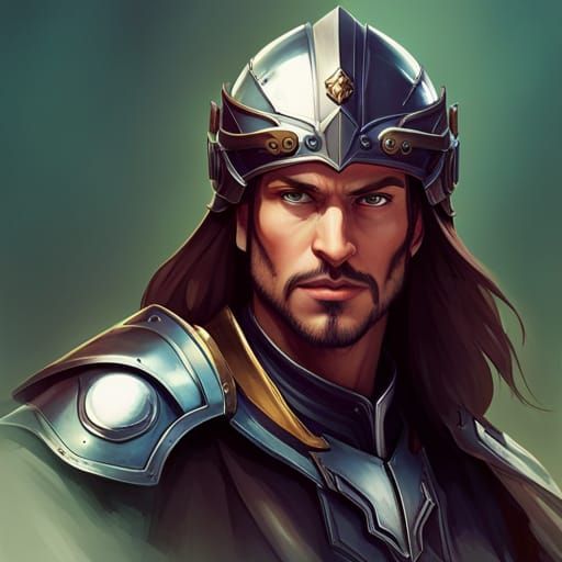 Fantasy knight human with helmet - AI Generated Artwork - NightCafe Creator