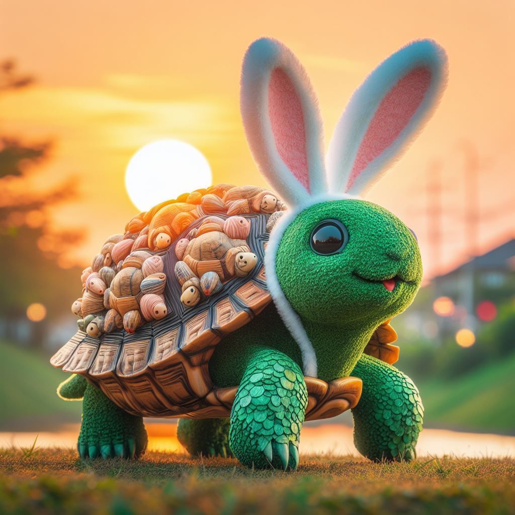 Happy Turtle Bunny - AI Generated Artwork - NightCafe Creator