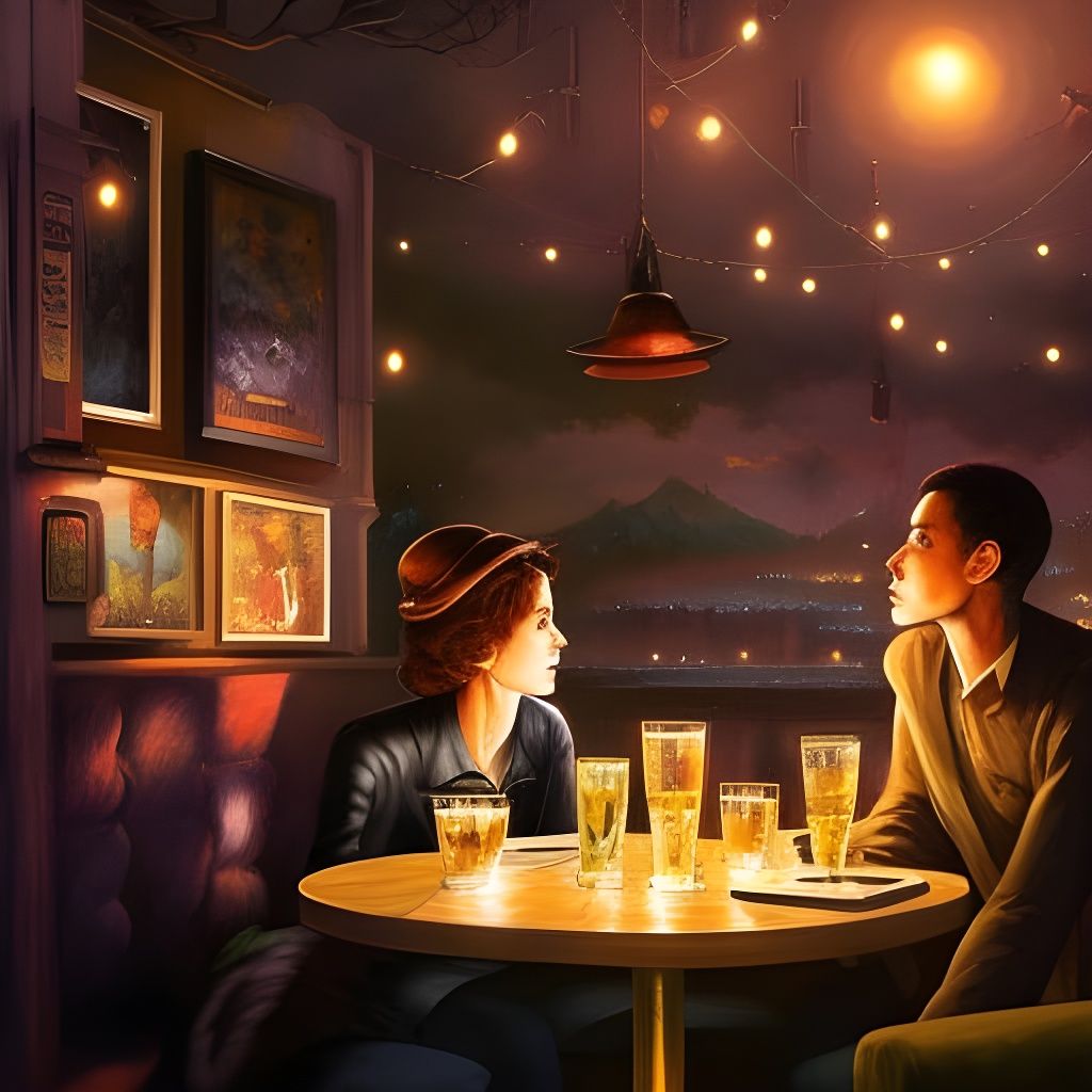 Late night conversation - AI Generated Artwork - NightCafe Creator
