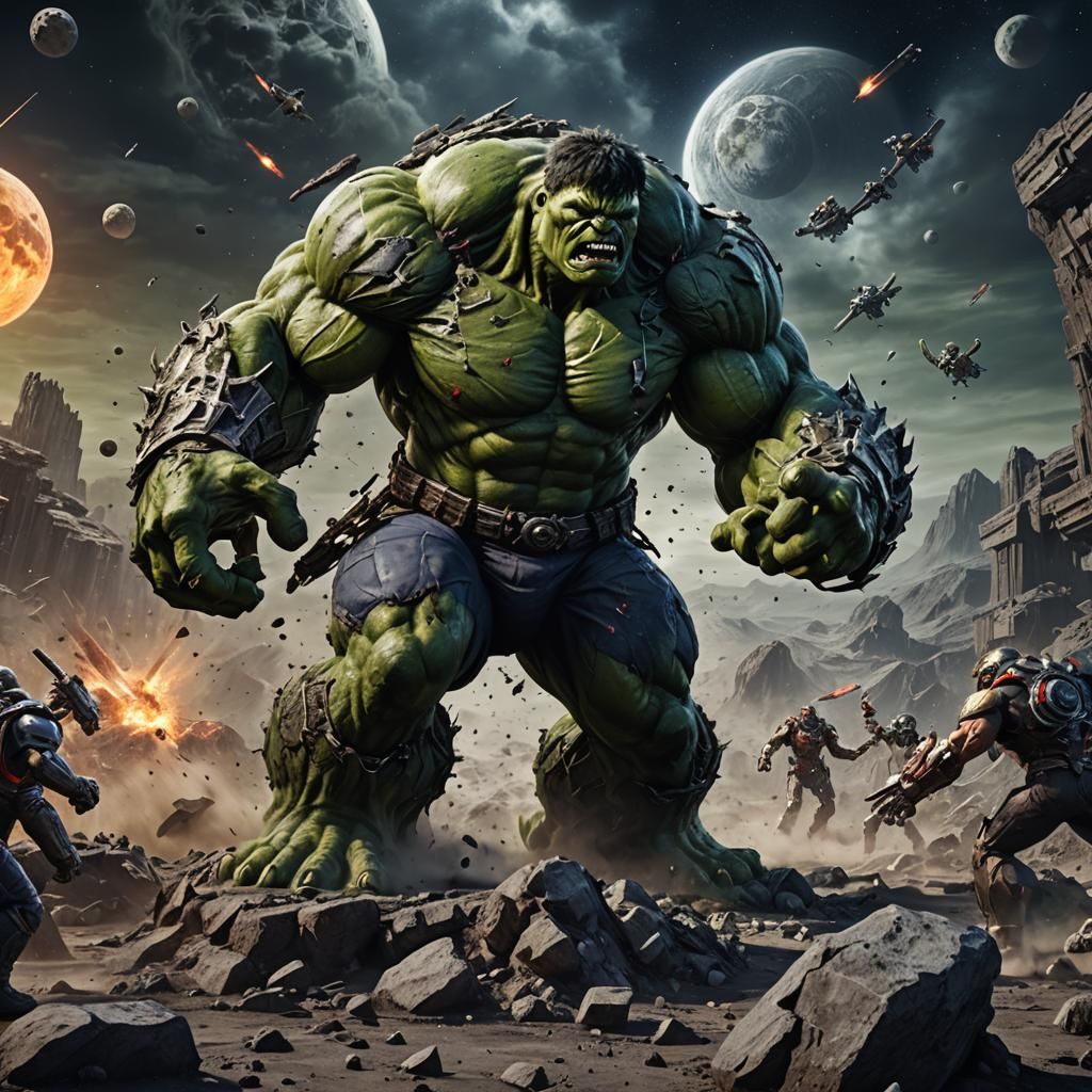Hulk: Moon Wars - AI Generated Artwork - NightCafe Creator
