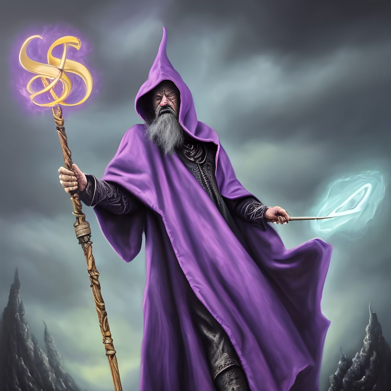 Purple Wizard - AI Generated Artwork - NightCafe Creator
