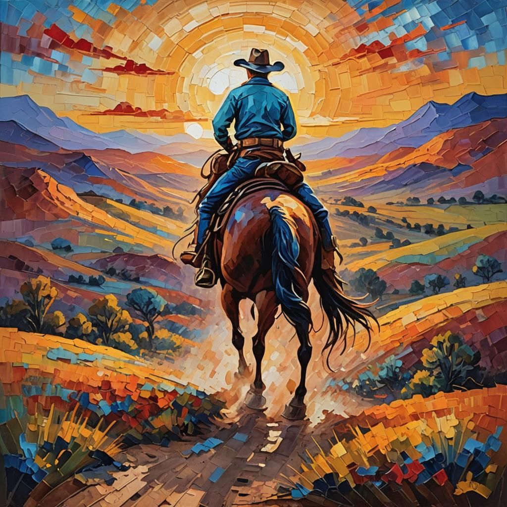 Riding into the Sunset - AI Generated Artwork - NightCafe Creator
