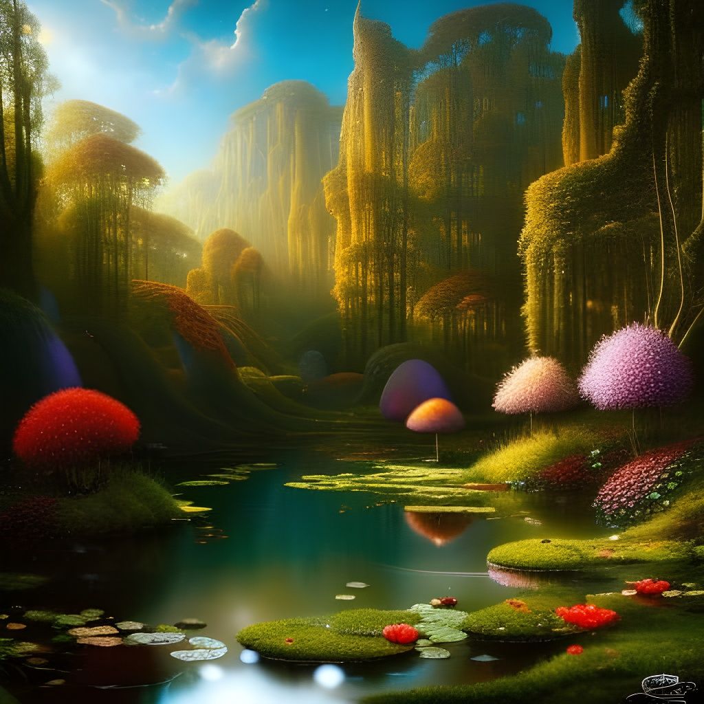 Little trees - AI Generated Artwork - NightCafe Creator