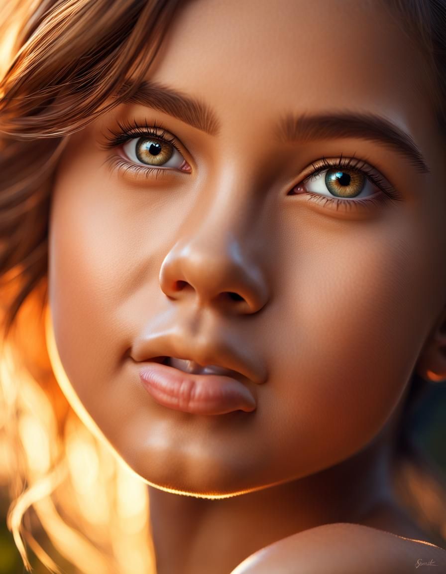 To See Wonder - Hyper Realistic Girl with Soft Glow in Paste...