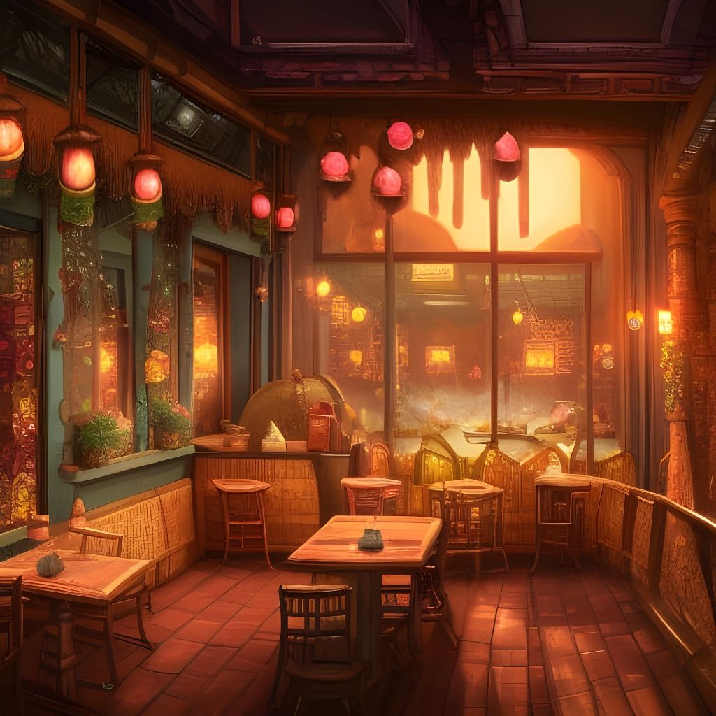 Cozy Night Cafe! Come join us! - AI Generated Artwork - NightCafe Creator