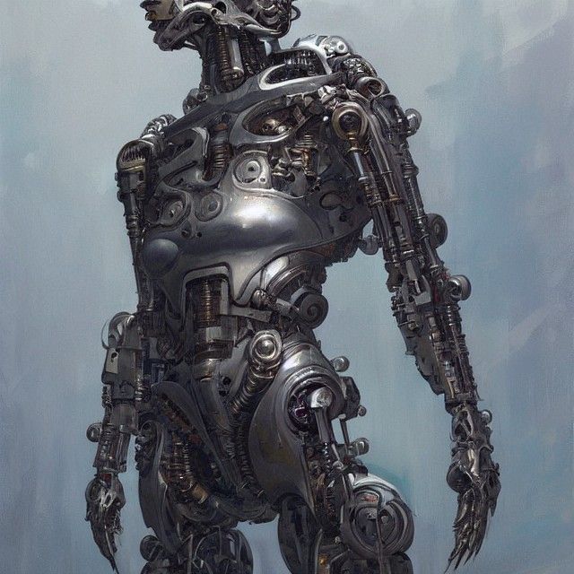 Titanium Metallic Cyborg by Gerald Brom and Greg Rutkowski 8k - AI ...