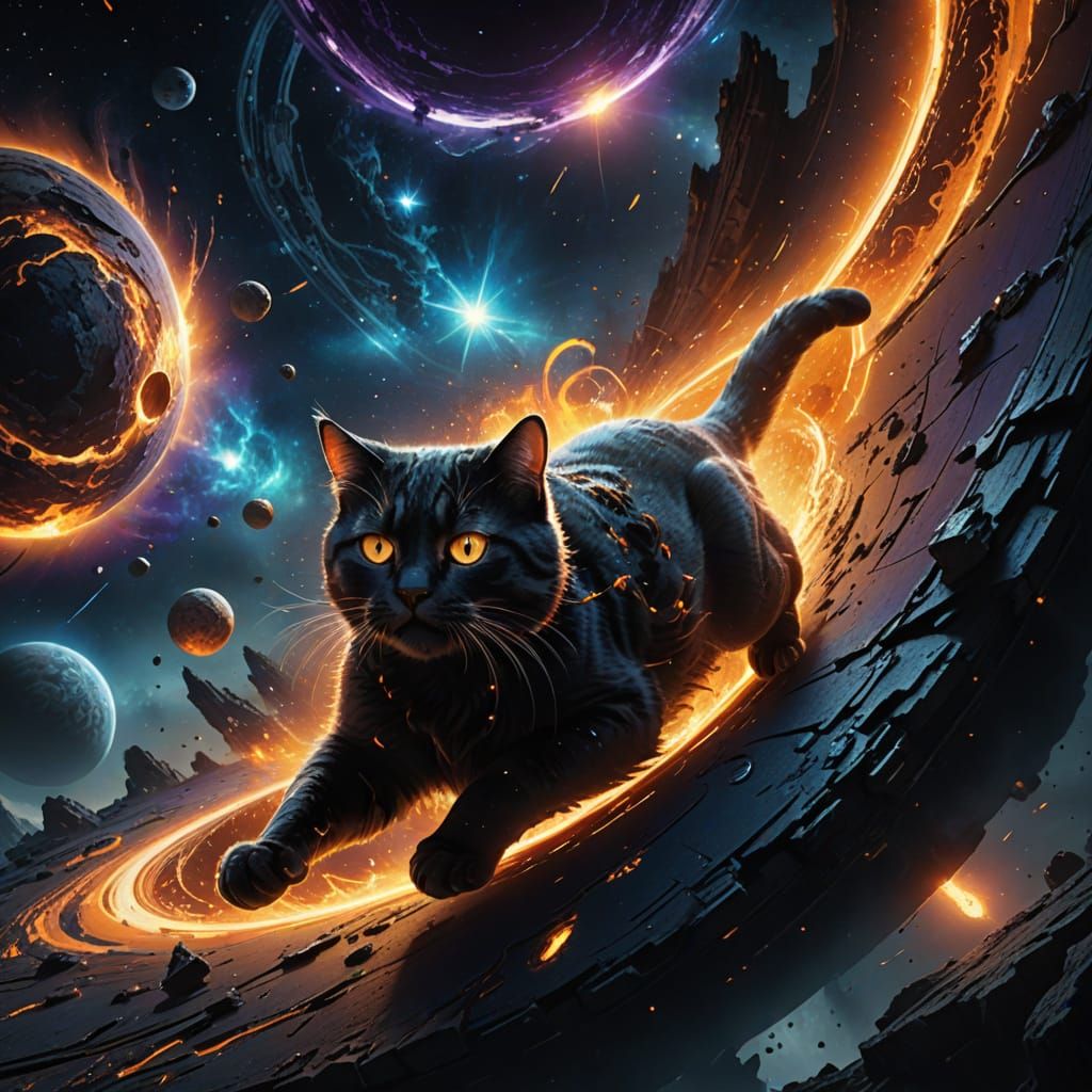 cat escaping from a black hole - cat escaping from a black h...