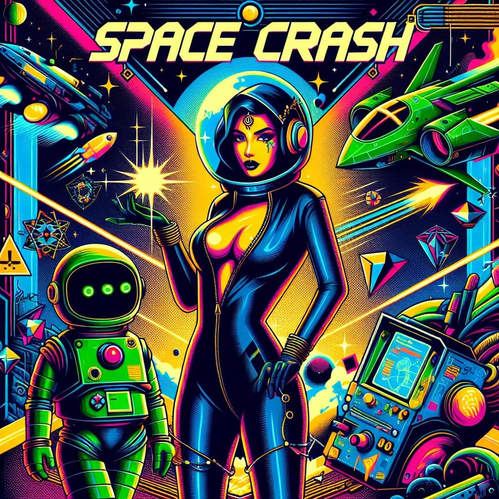 Cover For The Space Crash Computer Game - AI Generated Artwork ...