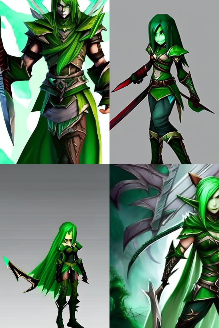 (Stable 2.0) Elf Assassin Sampler - AI Generated Artwork - NightCafe ...