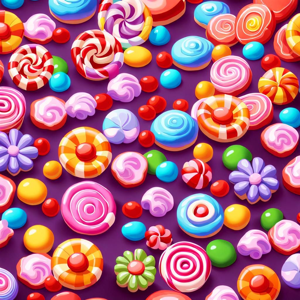 Flowers Candy art style! Whimsical playful colorful! candy!!! 🍬🍭 ...