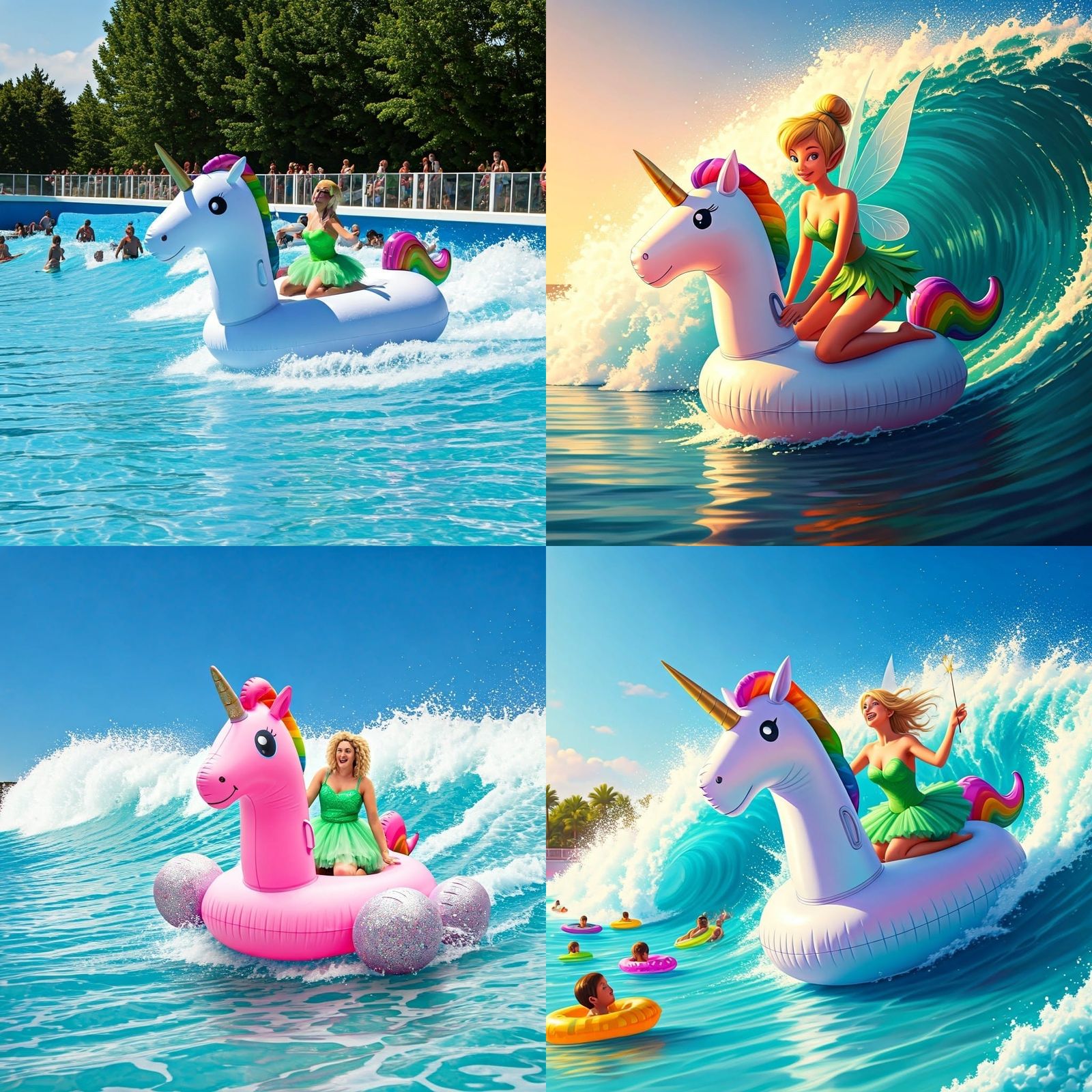 Tinkerbell's unicorn pooltoy ride Imagen version - AI Generated Artwork ...