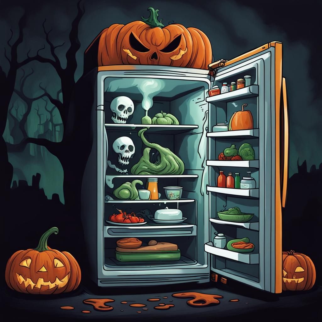 The Spooky Fridge #7 - AI Generated Artwork - NightCafe Creator