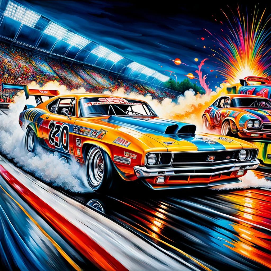 Drag Racing - AI Generated Artwork - NightCafe Creator