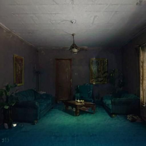 A liminal room in a creepy dark cave, room with sofa, liminal, oddly ...