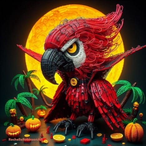 Vampire Parrot - AI Generated Artwork - NightCafe Creator