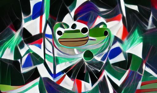 Pepe the Frog Abstract - AI Generated Artwork - NightCafe Creator