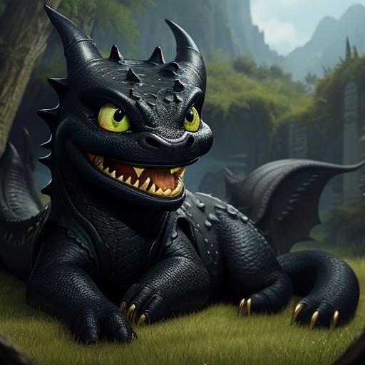 Toothless - AI Generated Artwork - NightCafe Creator