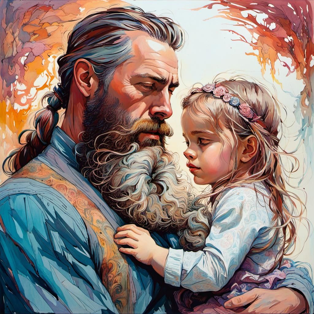 Father and daughter - AI Generated Artwork - NightCafe Creator