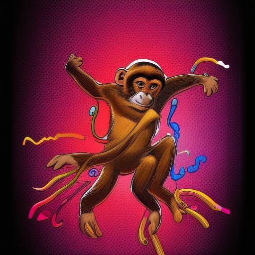 Monkey comic strip hyperdetailed intricately detailed trending on ...