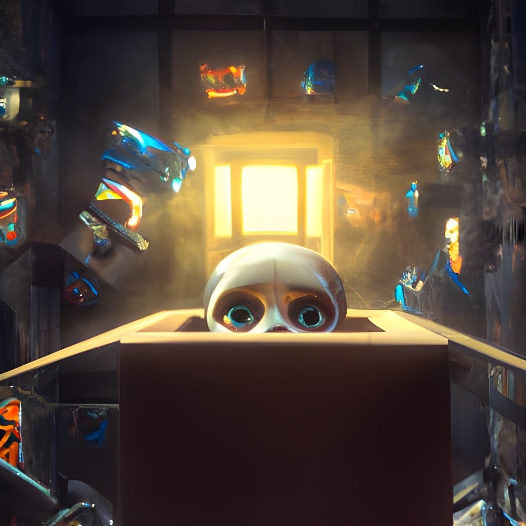 Selfish AI Peeking Out Of The Box - AI Generated Artwork - NightCafe ...