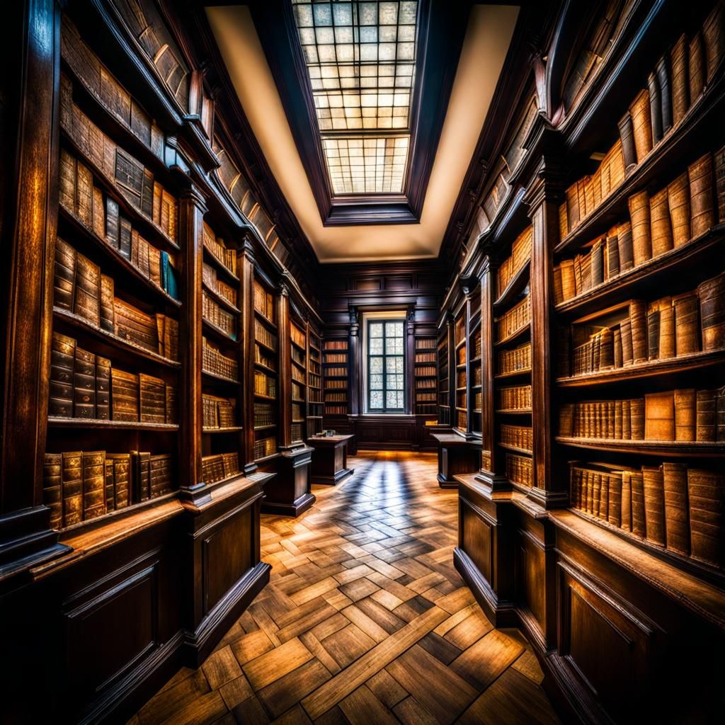 Well stocked old library - AI Generated Artwork - NightCafe Creator