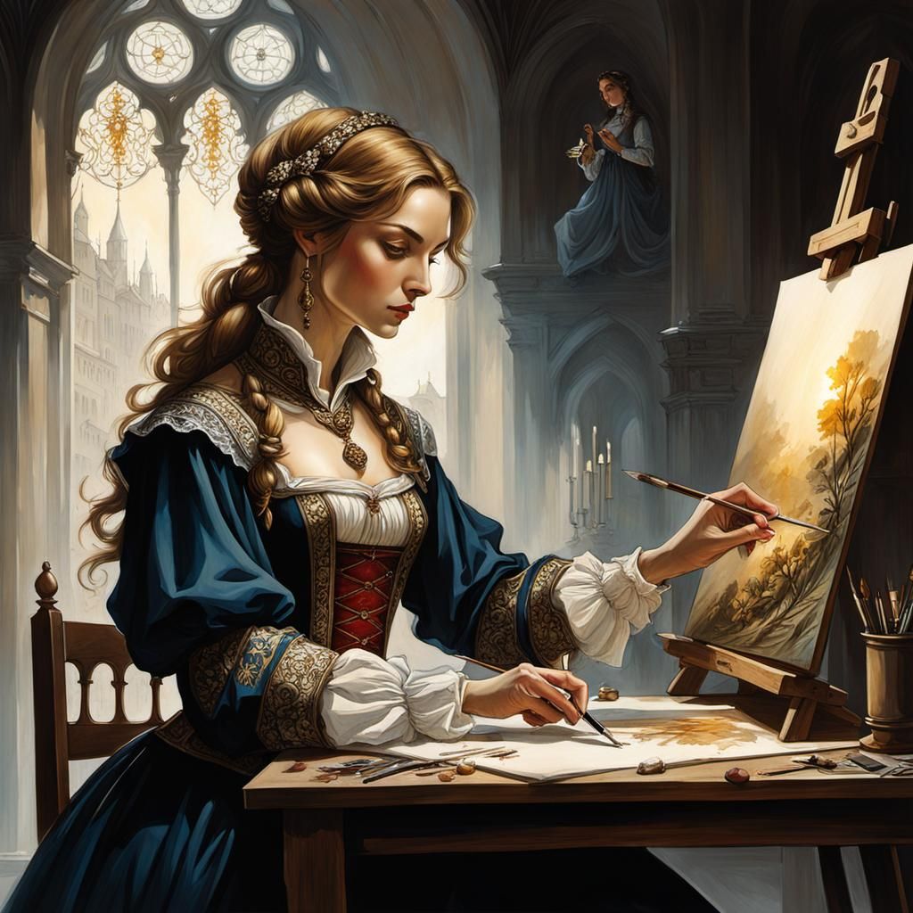 Renaissance painter at work 2 - AI Generated Artwork - NightCafe Creator