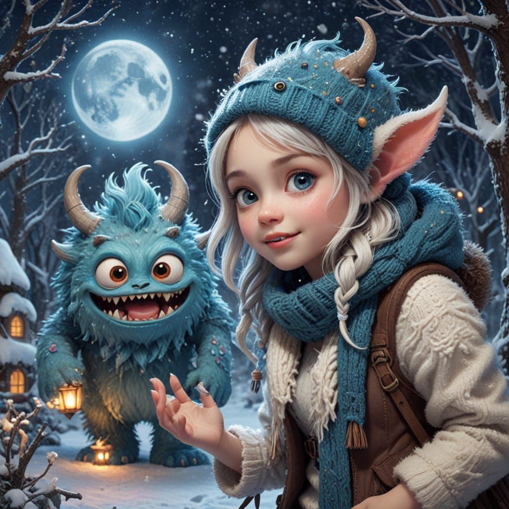 Cute Monsters and an elve - Cute Monsters and an elve