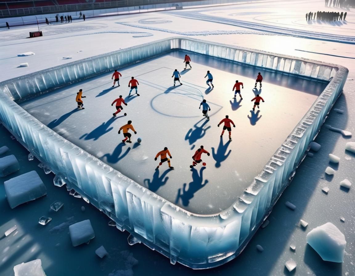 Ice Football - AI Generated Artwork - NightCafe Creator