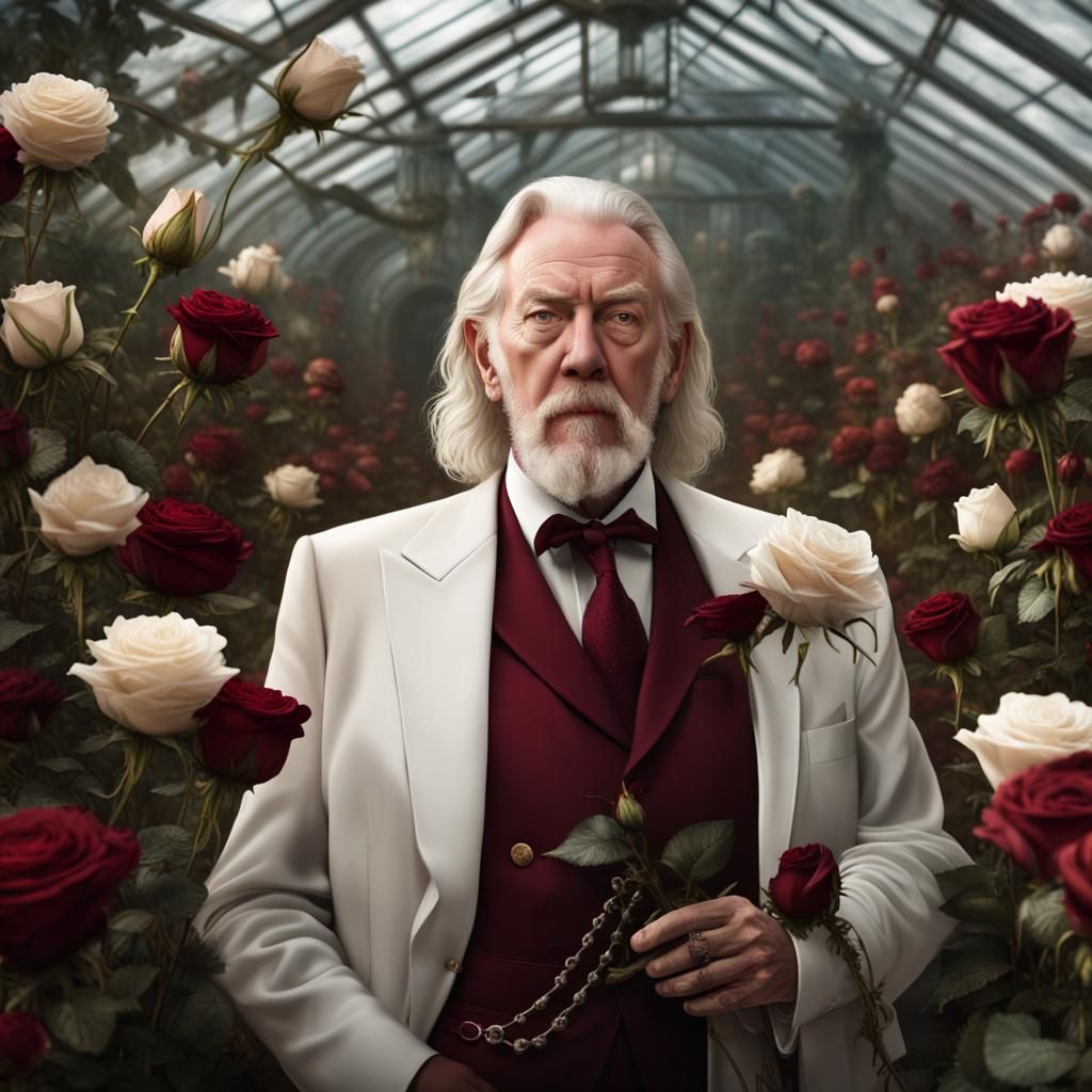 President Snow in his rose garden - AI Generated Artwork - NightCafe ...