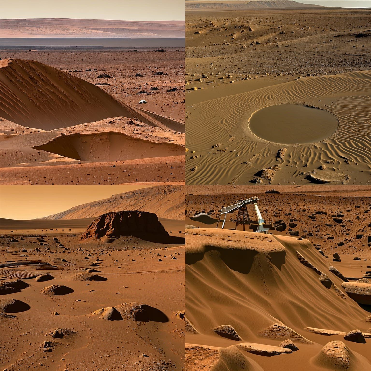 digging up fossils on Mars - AI Generated Artwork - NightCafe Creator